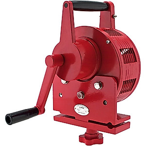 Vixen Horns Air Raid Hand Crank Siren, Loud Heavy Duty Tornado Siren with Rail Stand, Fire Air-raid Alarm, Warning Construction Air Horn VXS-1200MBR