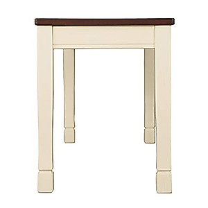 Signature Design by Ashley Whitesburg Dining Room Chair Set of 2, Brown/Cottage White & Design by Ashley Whitesburg Dining Room Bench, Brown/Cottage White