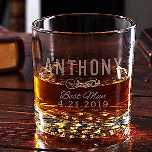 Classic Groomsman Custom Whiskey Glass (Personalized Product)