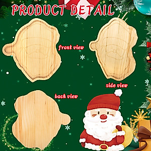Tkifoda Wooden Charcuterie Board, Christmas Serving Tray, Santa Claus Style, Solid Wood Construction