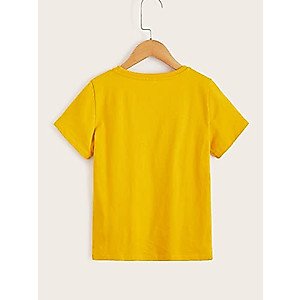 WDIRARA Boy's Gamer Heartbeat T-Shirt Video Game Lover Shirt T-Shirt Yellow 10Y