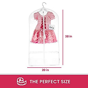 [Pack Of 2] Clear Dance Garment Bags For Dancers With Pockets