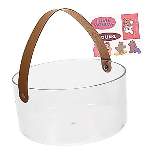 HANABASS Fruit Basket Snack Storage Basket Wicker Bread Basket Portable Storage Basket Footed Serving Bowl Footed Dessert Plates Fruit Bowl Wall Hanging Shopping Basket Plastic Cosmetic