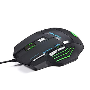 A868 Fantastic Alternating Light USB 2.0 7-Button Wired Game Mouse Black