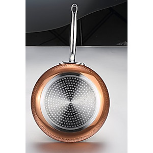 COOKSMARK 10 Piece Hammered Copper Cookware Set with Nonstick Coating, Induction Pots and Pans Set Dishwasher Safe