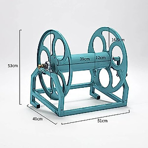 ILOOXI Wall Mounted Garden Hose Reel with Detachable Reel Metal Water Pipe Storage Rack,Wall-Mounted Design,Thickened Wrought Iron,with 3m Hose,1/2" Hose for Yard (Color : A)