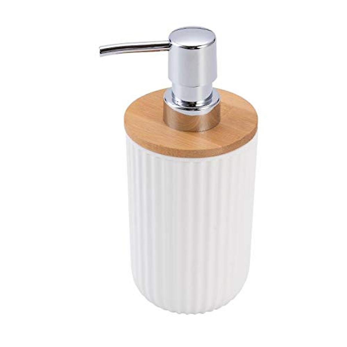 KRALIX Four Piece Bathroom Vanity Accessory Set - Includes Toothbrush Holder, Lotion Dispenser, Soap Dish and Tumbler (White)