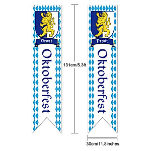 TUPARKA Oktoberfest Decorations Kit for Oktoberfest German Party Decorations Oktoberfest Octoberfest Party Decor, Oktoberfest Flag Banner Tablecloth