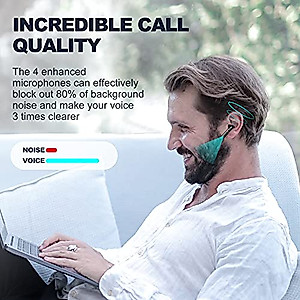 Ederfun True Wireless Earbuds, Waterproof TWS Bluetooth Earbuds with Mics Clear Call Touch Control Bluetooth Headphones Replaceable Battery in Ear Earphones for Sports,Home Office