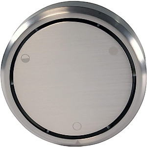 Westbrass A493CHM-07 Universal Patented Deep Soak Round Replacement 2-Hole Bathtub Overflow Cover for Full and Over-Filled Closure, Satin Nickel
