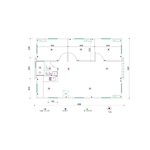 Generic Foldable Home, 40ftx20ft Prefab Tiny Home, White, Mobile House with Bathroom & Kitchen, Galvanized Frame, Waterproof, Modern Style