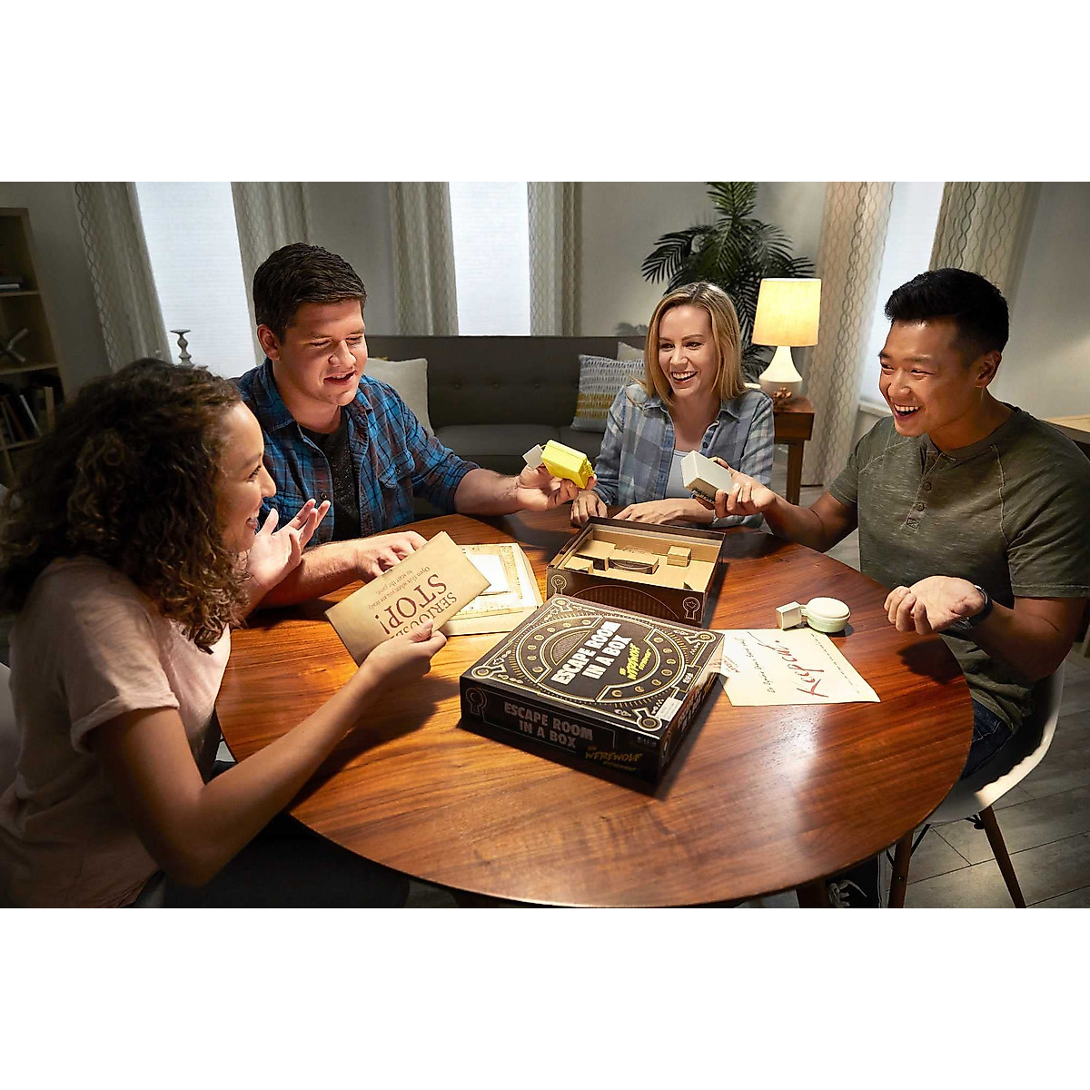 Mattel Games Escape Room in a Box Game The Werewolf Experiment, Mystery with Physical Puzzles, Paper Puzzles & Real Locks (Amazon Exclusive)