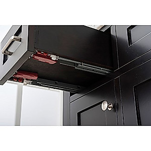 Alya Bath HE-101-48-E-CWMT Norwalk Single Bathroom Vanity with Carrera Marble Top and No Mirror, 48", Espresso