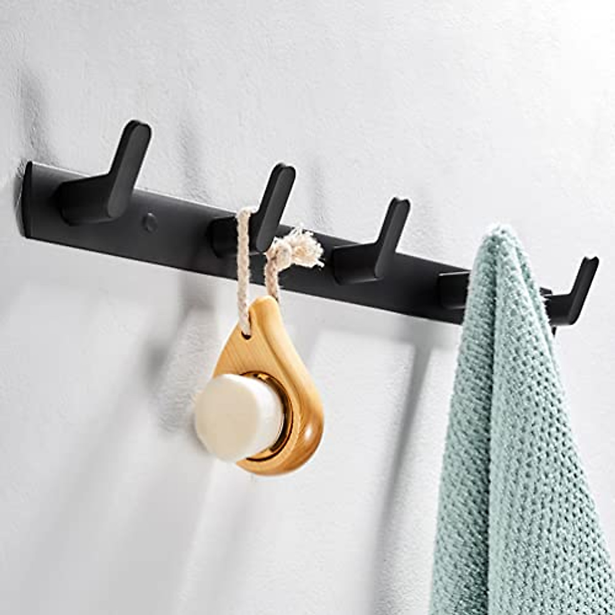DOITOOL Over The Door Towel Rack Door Hanger Wall Hook Rack Metal Coat Hat Hanger Entryway Rack Rail Hook Towel Robes Hanger for Living Room Bedroom Coat Hanger Over The Door Hanger