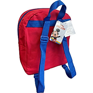 Ruz Mickey Mouse Toddle Boy 12 Inch Mini Backpack (Red-Blue)