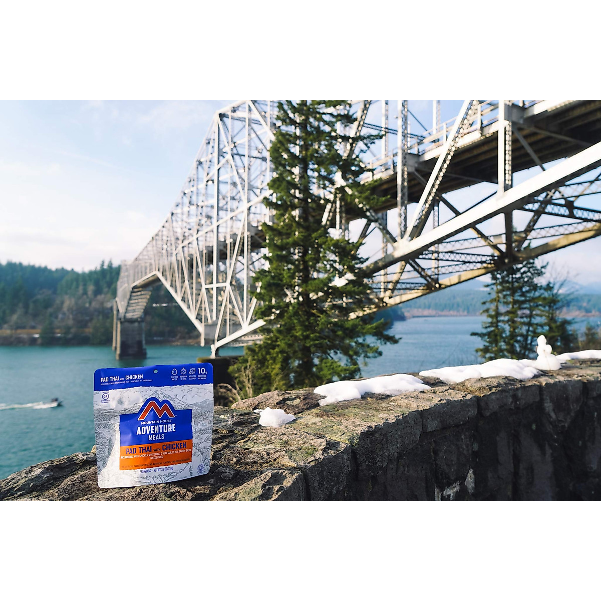 Mountain House Pad Thai with Chicken | Freeze Dried Backpacking & Camping Food |2 Servings | Gluten-Free