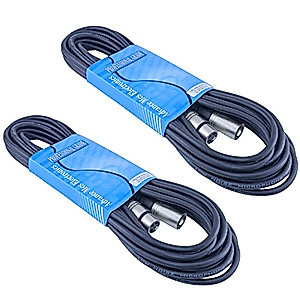 MCSPROAUDIO XLR Mic Cable Kit 2 15ft, 2 50 ft and 4 25 Foot XLR Patch Cables