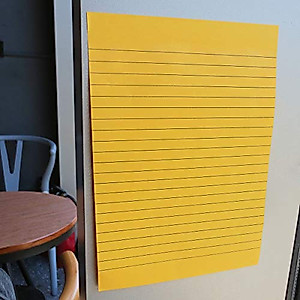 Creatiburg Big Sticky Notes Lined 6x8 inches 50 Sheets/Pad 6 Pads/Pack Large Self-Stick Note Pads with Lines, 6 Bright Colors Easy Post Individually Wrapped, Office Supplies School Gift Set