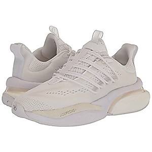adidas Men's AlphaBoost V1 Running Shoe, White/White/Chalk White, 10.5