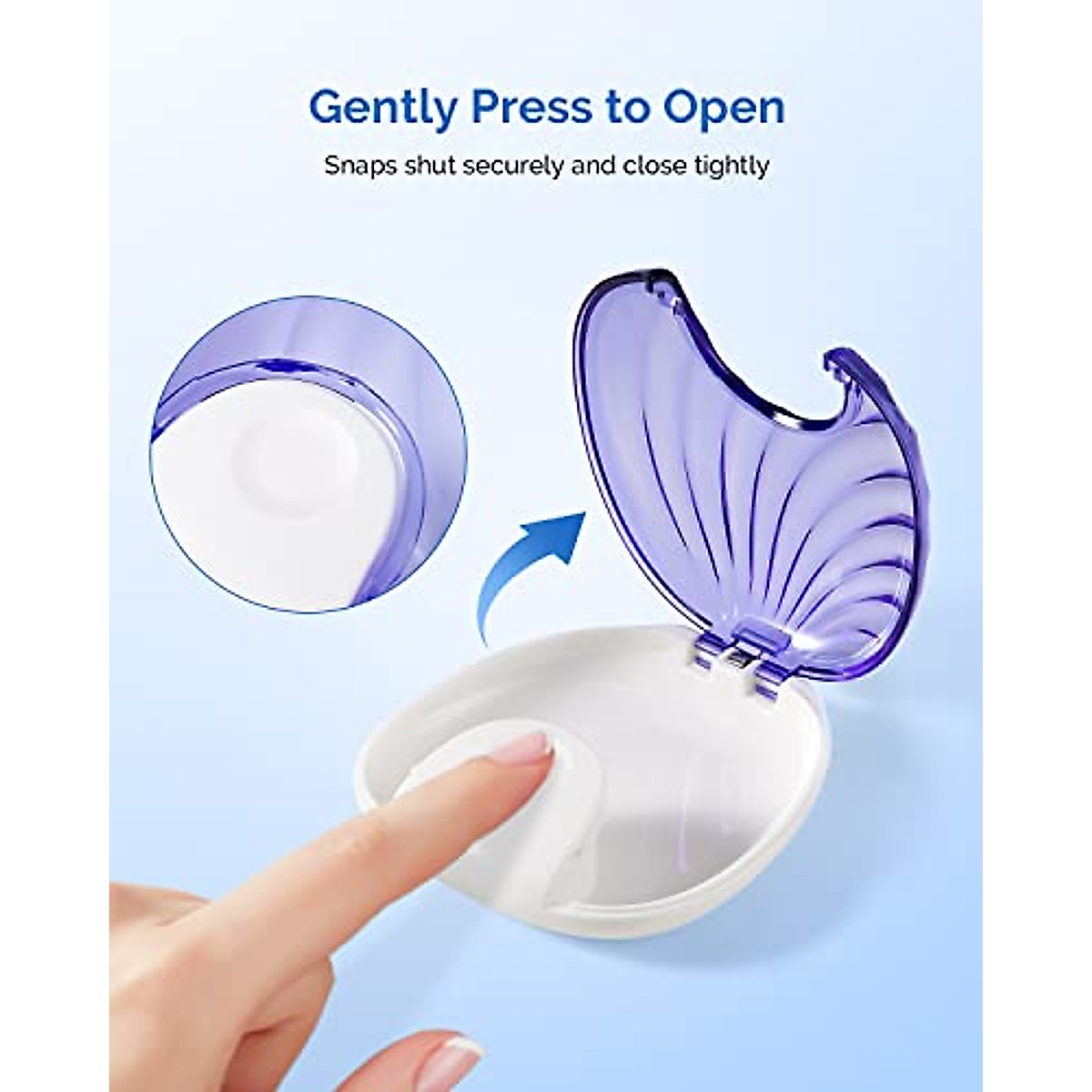 JMU Retainer Case, Orthodontic Retainer Case, Dental Mouth guard Container Denture Case, Purple