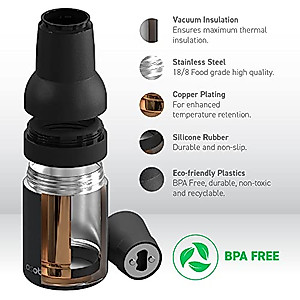 Asobu Frosty Beer Holder 2 Go Vacuum Insulated Double Walled Stainless Steel Beer Can and Bottle Cooler with Beer Opener Eco Friendly and Bpa Free (Smoke)