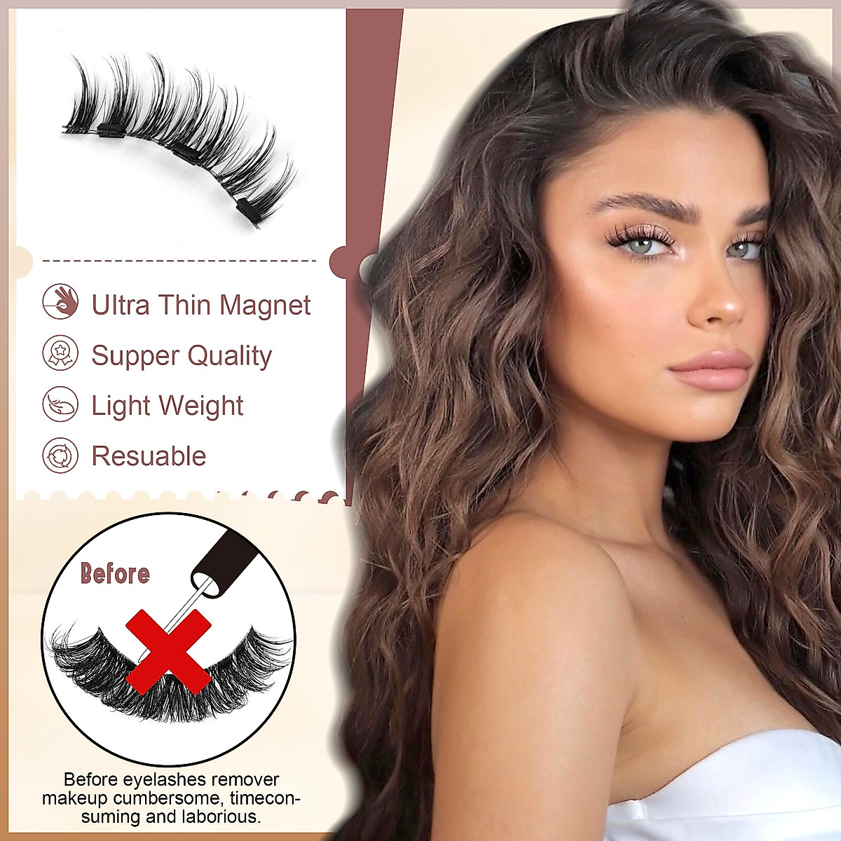 wiwoseo False Eyelashes Russian Strip Lashes D Curly Wispy Fluffy Eyelashes Russian Volume 3D Effect 13MM 15MM Faux Mink Lashes 20 Pairs Pack Crossing Eyelashes