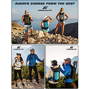 FREEMOVE Hydration Water Backpack 3in1 with 2L Bladder & Insulated Backpack Cooler Bag - a Complete Hydration Solution - Ideal Hydro Camel Back Pack for Hiking, Biking, Running, Cycling, MTB & Rave