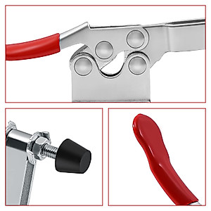 10 Pack Hold Down Toggle Clamps Woodworking,201B Clamps Hand Tool Toggle Clamp 220Lbs Holding Capacity,Antislip Quick Release Horizontal Toggle Clamp,Heavy Duty Toggle Clamp for Cam Over Clamp-SKYCY