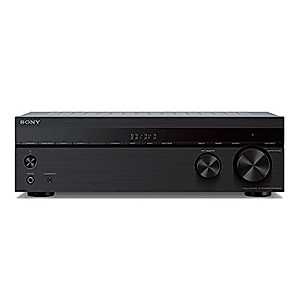 Sony STRDH590 5.2 Channel Surround Sound Home Theater Receiver: 4K HDR AV Receiver with Bluetooth,Black & SSCSE Dolby Atmos Enabled Speakers, Black, Dolby Atmos Enabled Speakers (Pair), 4 Inch
