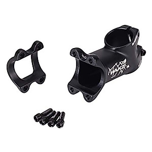 MTB Stem 31.8 Stem 70mm 25 Degree Wake Mountain Bike Stem Short Handlebar Stem for Most Bicycle, Road Bike, MTN, BMX, Fixie Gear, Cycling (Aluminum Alloy, Black)