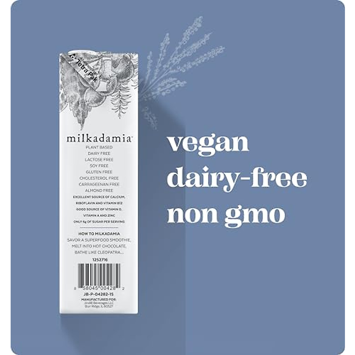 milkadamia Macadamia Milk - Creamy - 32 Fl Oz (Pack of 6) - Lactose Free Milk, Vegan Shelf Stable Milk, Plant Based Non Dairy Milk, Organic Dairy Free Macadamia Nut Milk