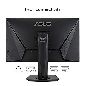 ASUS TUF Gaming VG279QM 27” HDR Monitor, 1080P Full HD (1920 x 1080), Fast IPS, 280Hz, G-SYNC Compatible, Extreme Low Motion Blur Sync (ELMB SYNC), 1ms, DisplayHDR 400,, BLACK