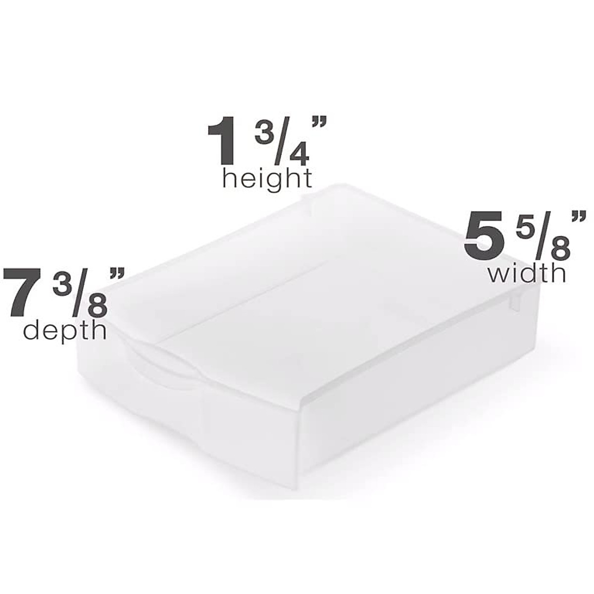 Tribello 3 Drawer Plastic Storage, Mini Drawer Unit, White Frame With Clear Drawers for Craft Storage - 8.5"L X 7.25"W X 6.75"H Inches - American Made (1 Pack)