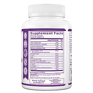 Purely Optimal Premium 5-HTP Plus Supplement 250mg Maximum Strength - Enhanced with Vitamin B6, Gluten Free, Non-GMO, 60 Veggie Caps