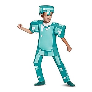 Armor Deluxe Minecraft Costume, Blue, Medium (7-8)