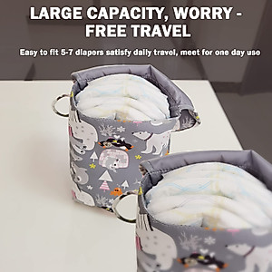 Portable Baby Changing Pad and Diaper Bag, Amenpoki Travel Changing Pad and Diapers Storage Bag, Foldable Waterproof Diaper Pad for Babies with Stroller Diaper Hanging Bag