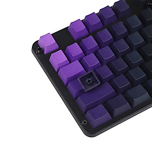 108 Key Mechanical Keyboard 108 87 61 Dyed Purple Black Gradient PBT Profile Keycap for 104 TKL 60% Switches Mechanical Gaming Keyboard
