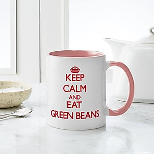 CafePress Keep Calm And Eat Green Beans Mugs Ceramic Coffee Mug, Tea Cup 11 oz