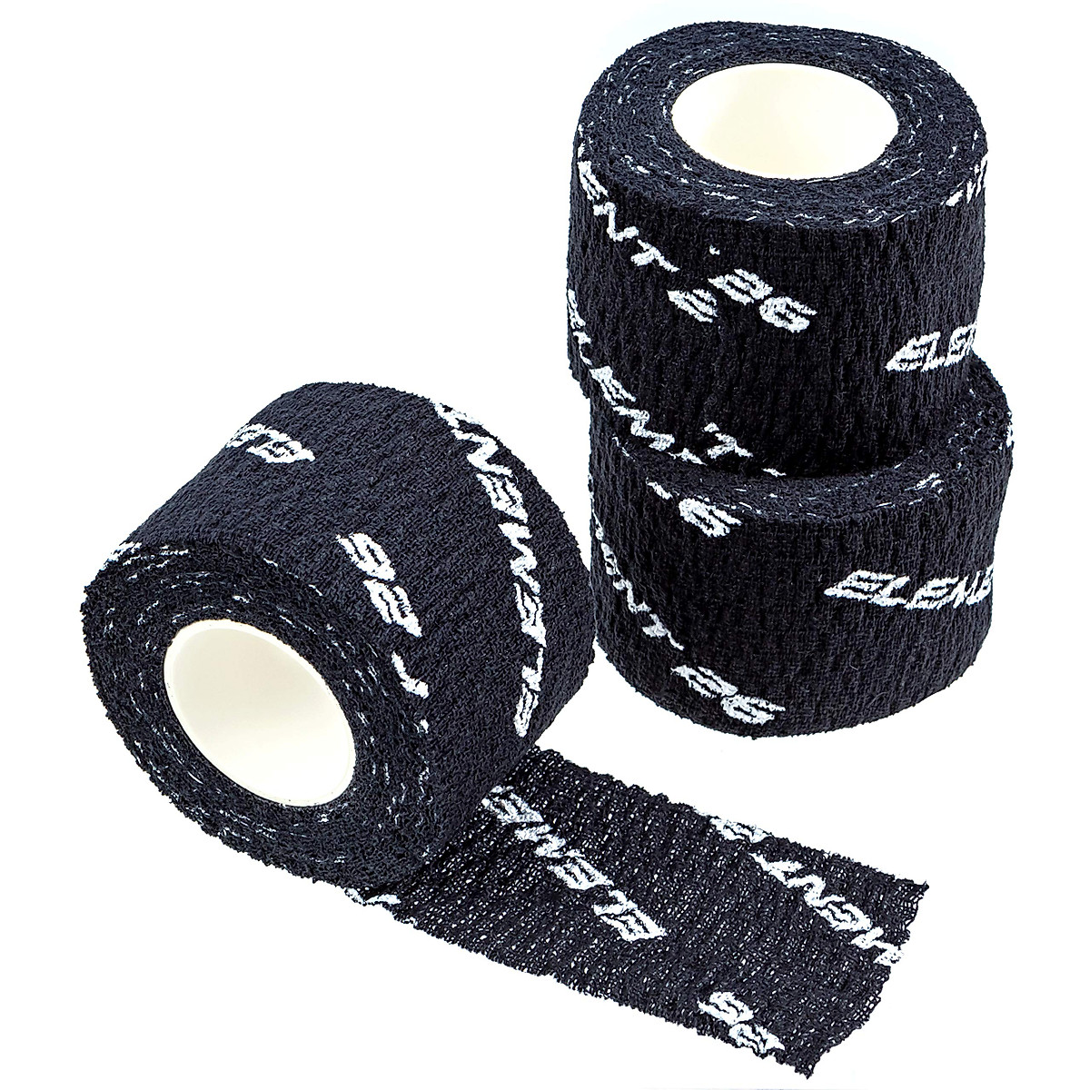 Element 26 Athletic Weight Lifting Tape - Premium Thumb and Finger Tape - Black Hook Grip Tape - Sticky and Stretchy Tape with Sweat Resistant Adhesive (3 Rolls - 1.5" Width, Black)