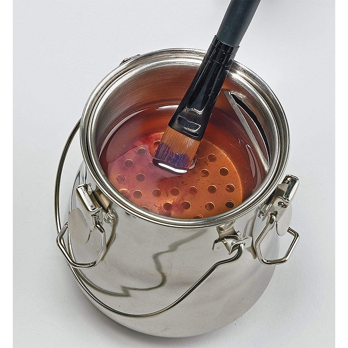 Whiskey Painters Artria Stainless Steel Air Tight Artist Brush Washer, 16 Oz