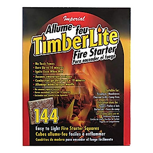 Imperial KK0313 Timberlite Fire Starter, 144 Squares, Brown, 144 Pack