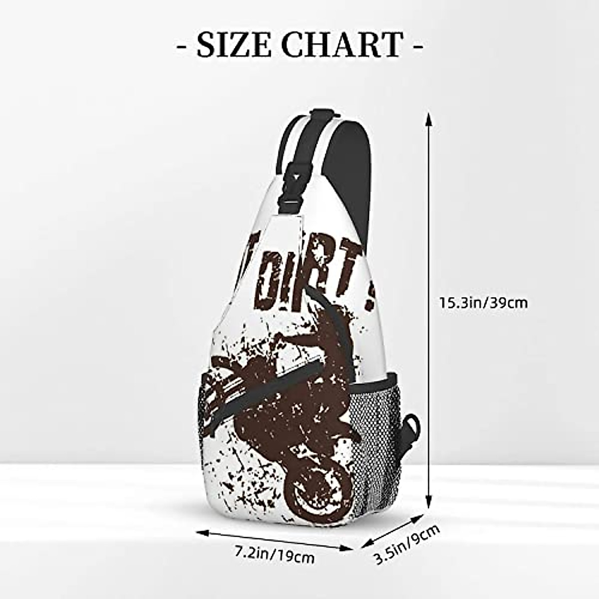 Stylish Chest Sling Bag Got Dirt Bike Motorcross Racing Print,Crossbody Shoulder Backpack Adjustable Chest Bag Lightweight Casual Daypack for Men Women Outdoor Sports Biking Climbing Shopping