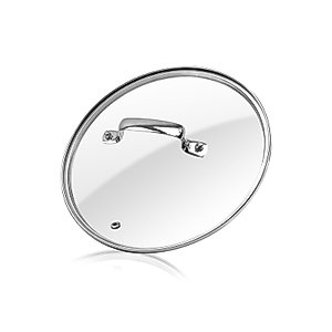 HEVSTIL Tempered Glass Lid,8inch /21cm Clear Glass Pot Lid with Stainless Steel Handle Tempered Pot Glass Lid Glass Replacement Lid for Frying Pan, Fry Pan, Skillet, Pan Lid