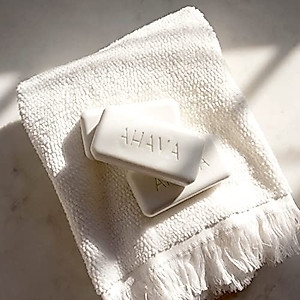 AHAVA Moisturizing Dead Sea Salt Soap - Face & Body Cleansing Bar to Moisture the Skin, Enriched with Exclusive Mineral Blend of Dead Sea Osmoter & Dead Sea Salt, 3.4 Oz, (Packaging May Vary)