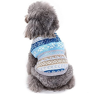 Pet Clothes for Medium Dogs Male Pet Clothes Christmas Snowflake Pattern Sweater Pet Clothing Cute Pet Supplies