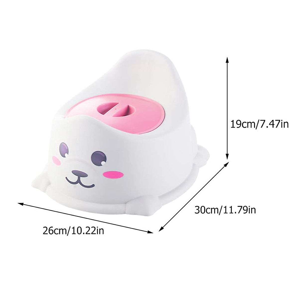 Kisangel Portable Seat Baby Potty Training Cute Grey Seal Toddlers Potty Baby Toilet Train for Toddlers Baby Training Toilet Portable Toilet