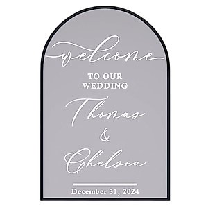 Welcome to Our Wedding Mirror Decal - Soon to Be Mr & Mrs Custom Mirror Lettering Decal Sticker - Just Married - Wedding Marriage Decoration
