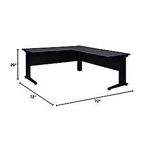 Regency with with Return Fusion L-Desk, 72" x 72", Grey