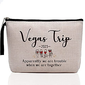 Weekender Bags for Women Weekend Bag Funny Vegas Gifts Vegas Trip 2023 Makeup Pouch Girls Weekend Bachelorette Bridesmaid Best Friend Wedding Gifts for Sister Bestie BFF Bride Sarcastic Birthday Gift