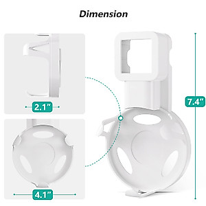 WALI Outlet Wall Mount, Holder Stand for Echo Dot 3rd Gen, Smart Home Speakers Plug Mount for Alexa with Cable Management, (AMM002-W), 1 Pack, White